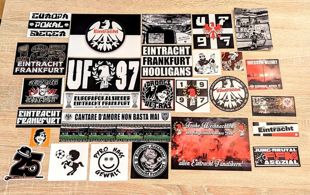 AUFKLEBER MIX ULTRAS Eintracht Frankfurt 28x Sticker Fanszene SGE UF97 ...
