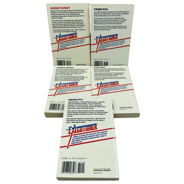 5 X DON Pendleton's The Executioner Books 164/165/166/167/168 Mack ...