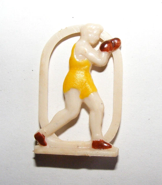 ALTE FLACHFIGUR PLASTIK Figur Athlet Sportler Boxer 30 mm Rummelboxer ...