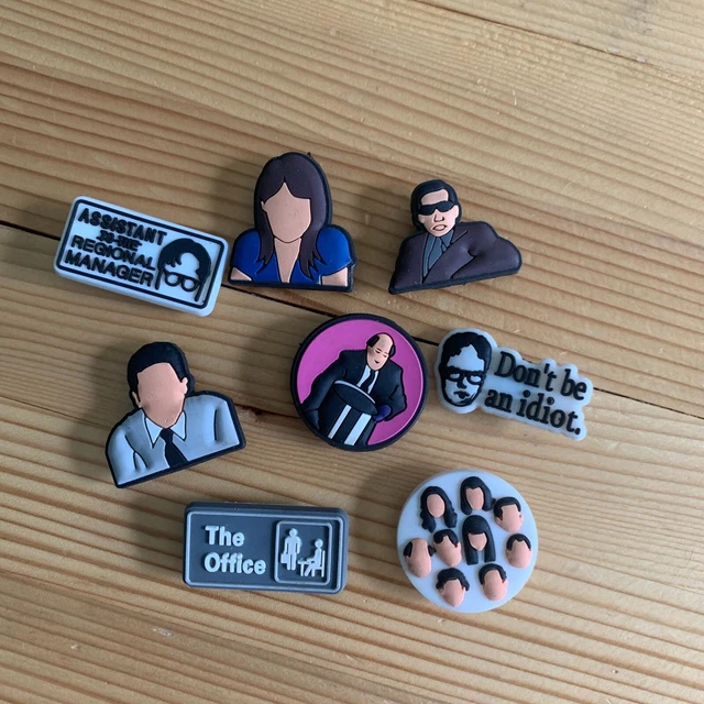 THE OFFICE DWIGHT Shrute Michael Scott shoe Charms 8 Piece Set Fits ...