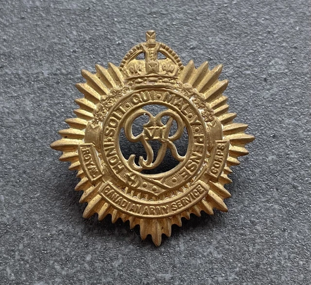 WW2 ROYAL CANADIAN Army Service Corps Shoulder Badge Patch Flash ...