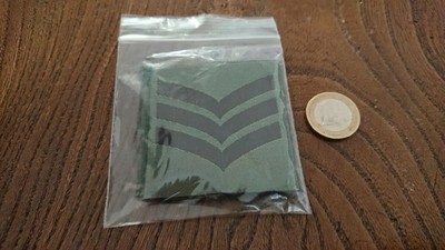 BRITISH ARMY SERGEANT Rank Slides Olive Green x2 (PAIR) New £5.00 ...