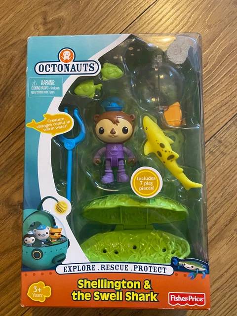 NEW OCTONAUTS SHELLINGTON and the Swell Shark Action Figure Set Fisher ...