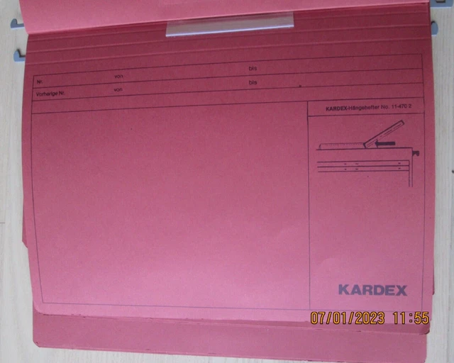 5 KARDEX Hängehefter Nr. 11-470 2, rot EUR 5,00 - PicClick DE