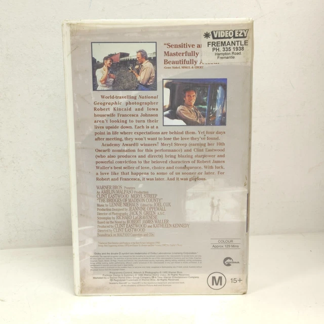 THE BRIDGES OF Madison County - Big Box Ex Rental - VHS Tape $21.50 ...