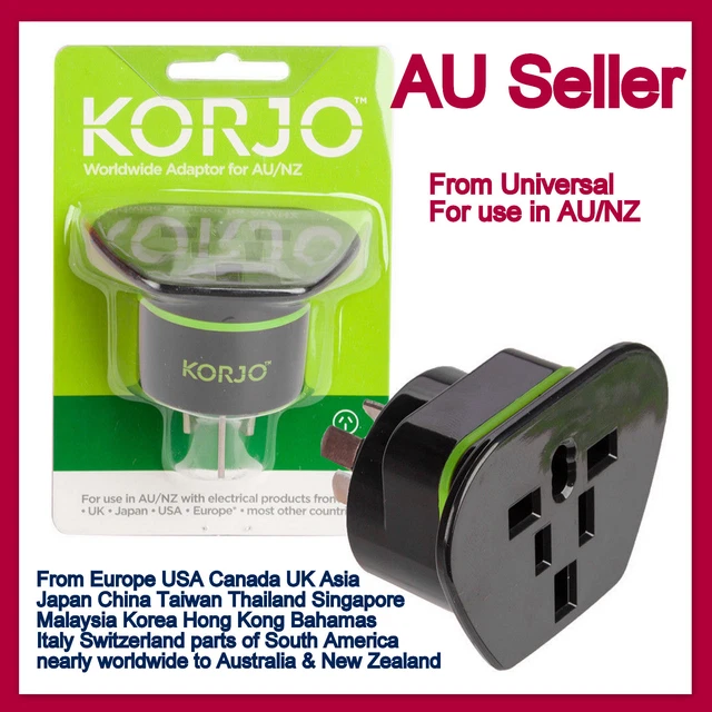 UNIVERSAL AUSTRALIA TRAVEL Plug Adapter EU/USA/UK/Asia to AU to US ...
