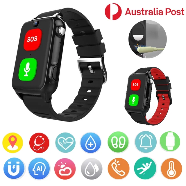 4G SMART WATCH Elder Kids Camera SOS GPS Tracker Fall Detection ...