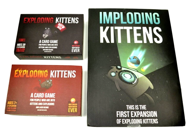 NEW! EXPLODING KITTENS base game + NSFW Deck + First Expansion NEVER PLAYED £14.45 - PicClick UK