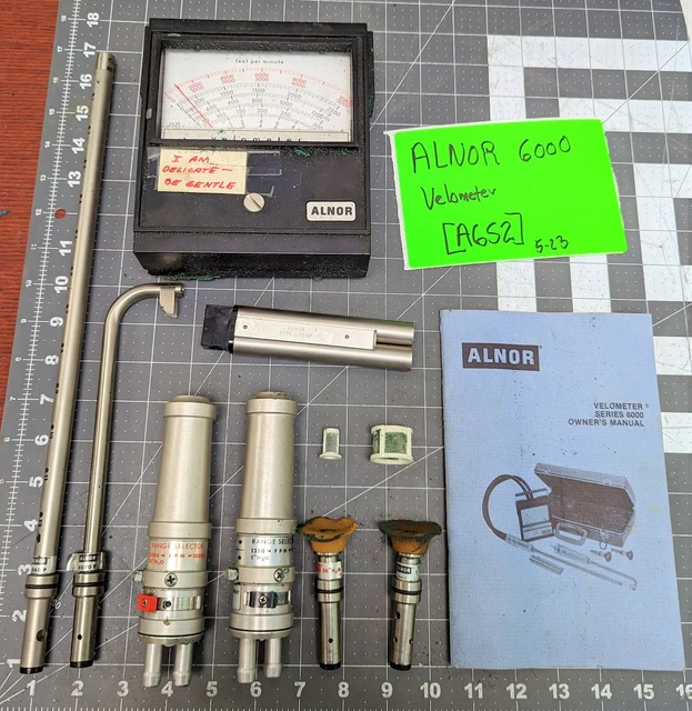 ALNOR VELOMETER AIR Velocity Flow Meter 6000 Series MISSING CASE ...