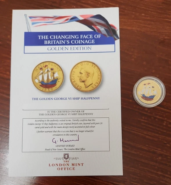 THE CHANGING FACE Of Britians Coinage King George VI Halfpenny Gold £3.20 - PicClick UK