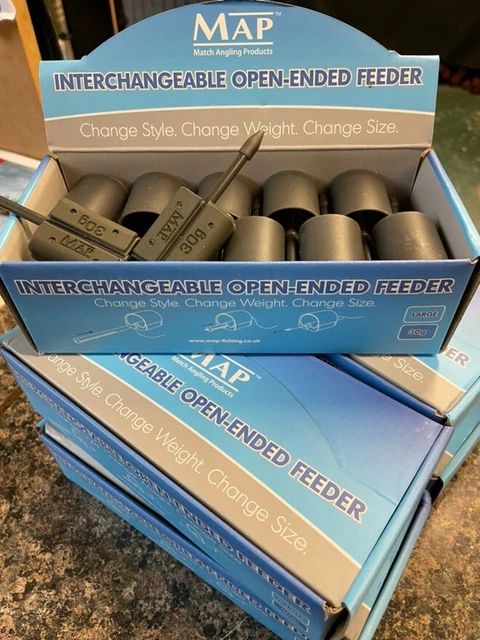 NEW 20 X Map Quick Change Open Carp Feeders Large 30g Full Box x £13.99 ...