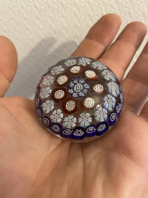 BACCARAT OU CLICHY Ancienne Boule Presse Papiers Sulfure Cristal ...