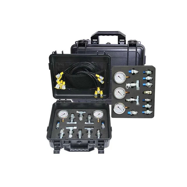 EXCAVATOR HYDRAULIC PRESSURE Measuring Box Pilot Pump Combination Gauge ...