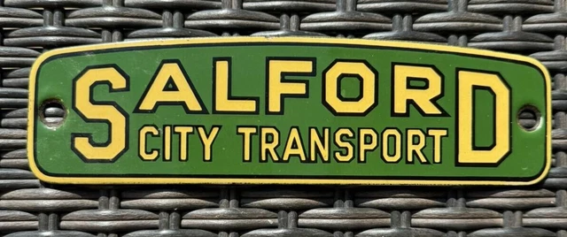 SALFORD CITY TRANSPORT Bus & Coach Enamel Radiator Badge Emblem Sign £ ...