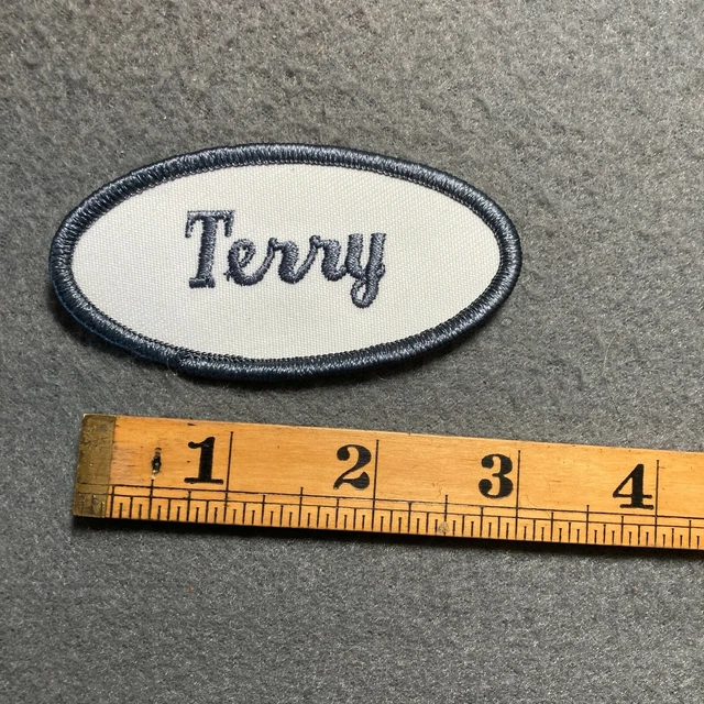 VINTAGE TERRY NAME Patch Work Uniform Tag Shop Worker L8. $5.70 - PicClick
