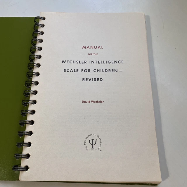 WISC-R MANUAL - Wechsler Intelligence Scale for Children-Revised C ...