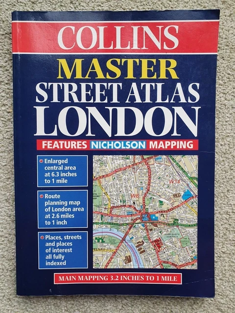 COLLINS MASTER STREET Atlas - London A-Z (1999) - ISBN 0004488377 EUR 9 ...