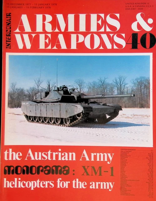 AUSTRIAN ARMY XM-1 Tank Army Helicopters Armies & Weapons #40 1978 £29. ...