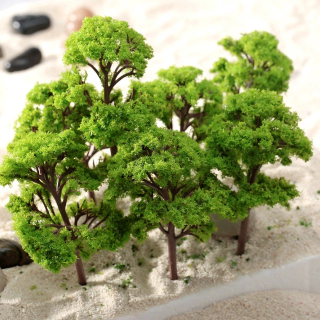 10PCS 12CM TREES Model Garden Wargame Train Railway Architectural ...