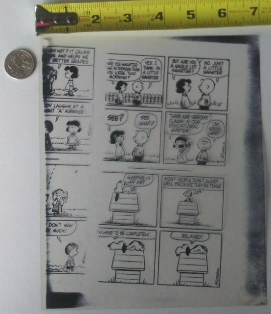 CHARLIE BROWN SNOOPY Peanuts Daily Sheet Transparency Vintage Shultz 19 ...