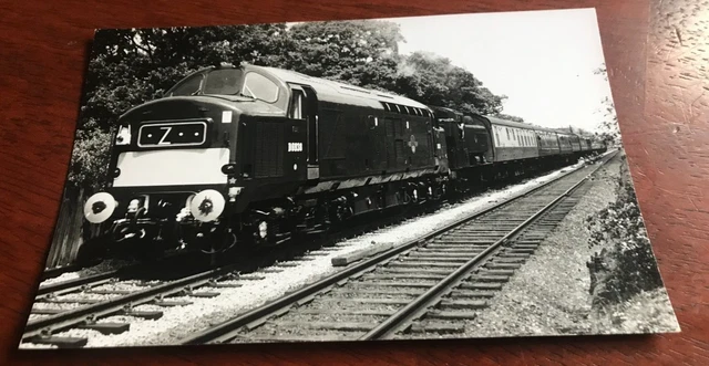 BR CLASS 46 Diesel locomotive pulling passenger stock - photograph £1. ...