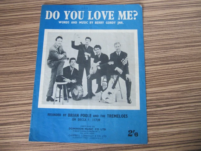 BRIAN POOLE & The Tremeloes - Do You Love Me? - Sheet Music (Sh)* £10. ...