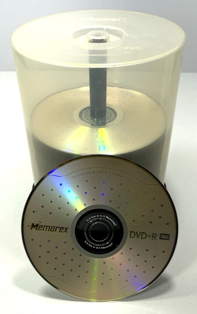MEMOREX DVD+R 16X 4.7GB 120 Min. 68 Pack disks unused new open box $14. ...