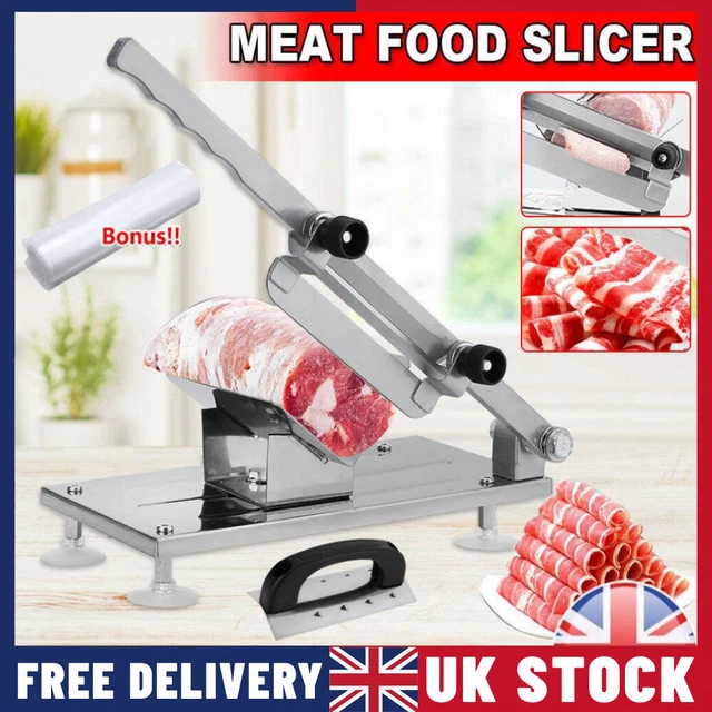 COMMERCIAL LARGE MANUAL Frozen Meat Food Slicer Beef Mutton Roll Cheese ...