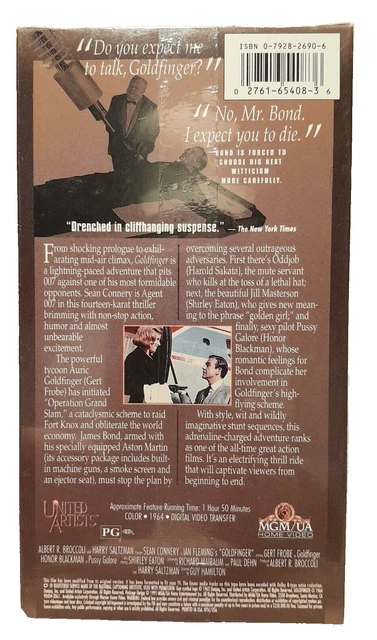 GOLDFINGER VHS TAPE James Bond 007 Collection Sean Connery £12.07 - PicClick UK