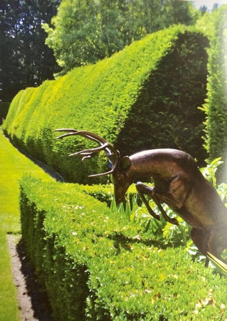 LARGE RUTTING LEAPING Stag Deer Aluminium Life size Garden Statue ...