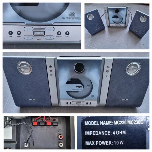 PHILIPS MC230/22 STEREO compatto, radio e cd (vintage) EUR 44,80 ...