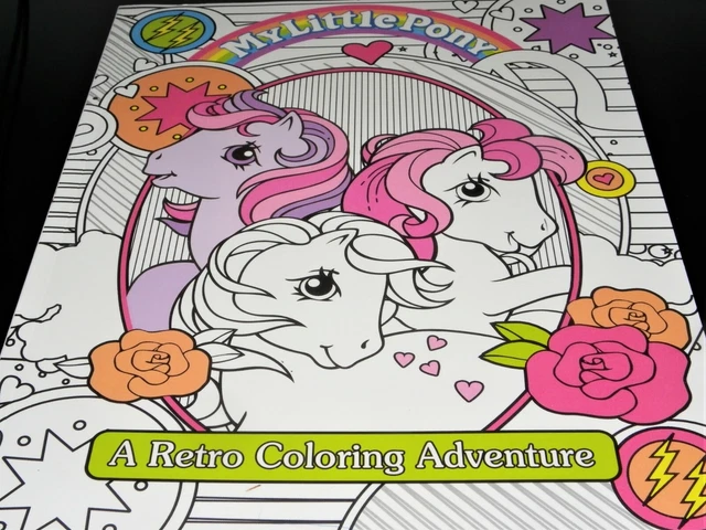 MY LITTLE PONY Retro Adult Colouring Adventure Book Kawaii 80s 90s Cute ...