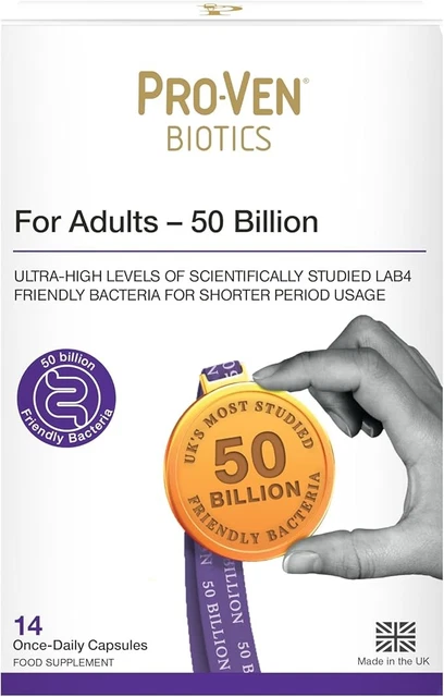PROVEN PROBIOTICS ADULT Acidophilus & Bifidus 50 Billion 14 capsule £19 ...
