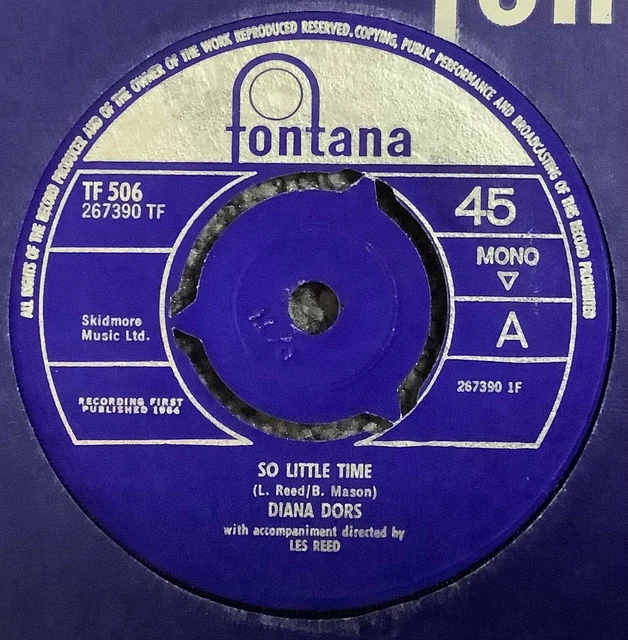 DIANA DORS*SO LITTLE TIME*1964*KILLER MOD*FUZZ*POPCORN*SOUL*FONTANA ...