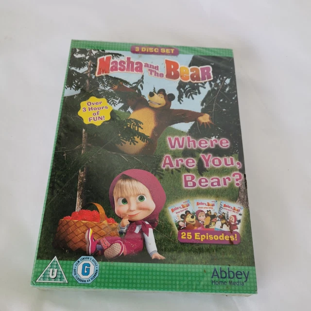 MASHA AND THE Bear Where Are You, Bear? DVD New sealed 3 Disc Set £14. ...
