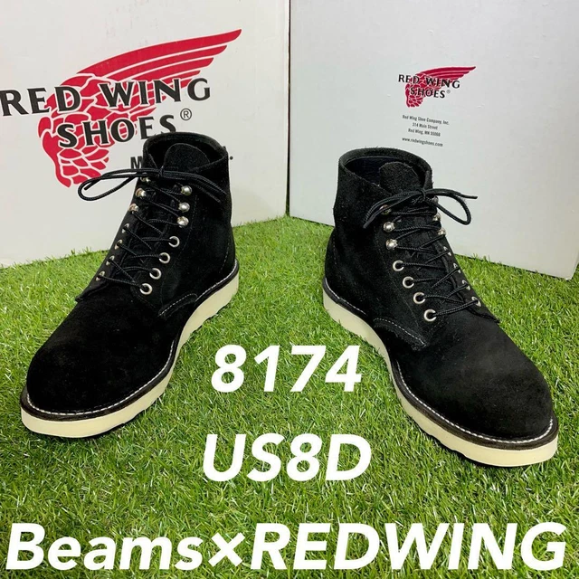 RED WING BOOTS 8174 BEAMS US:8D Leather Black 032885d £321.72 - PicClick UK