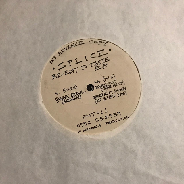 SPLICE 🔹 RE Edit To Taste EP 🔹 Vinile 12 Mix 🔹 PROMO EUR 14,99 ...