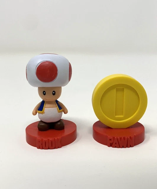 NINTENDO SUPER MARIO Bros Chess Set Cake Toppers Toad Rook/ Coin Pawn ...