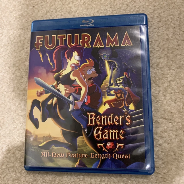 FUTURAMA BENDER'S GAME Blu-Ray DVD Disc Feature Length Quest Postcards ...