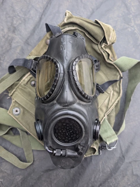 US M17 A1 Gas Mask Vietnam War with Gas Mask Bag and Original ...