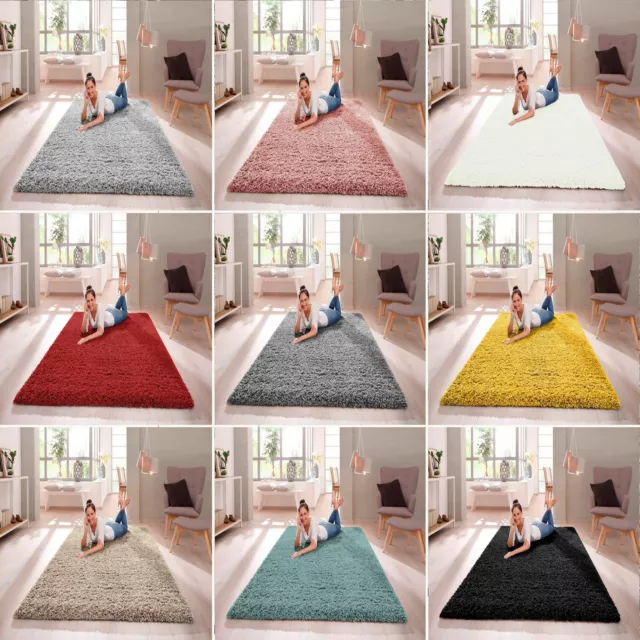 SHAGGY RUG 30MM HIGH PILE SMALL EXTRA LARGE THICK SOFT LIVING ROOM ...