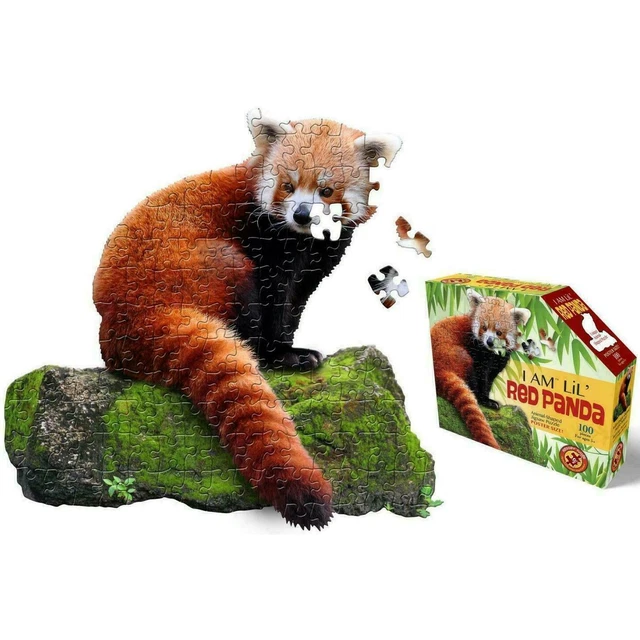 MADD CAPP I Am Lil' Red Panda Jigsaw Puzzle, Poster Size, 100 Pieces ...