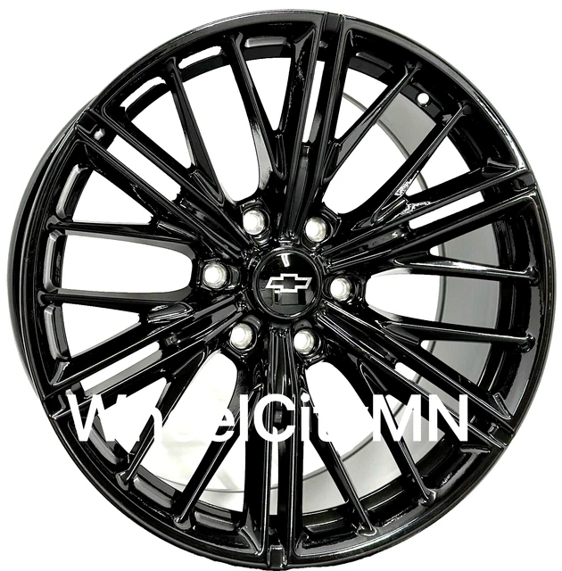 20& GLOSS BLACK ZL1 Chevy Camaro OE replica wheels fits 2023 Silverado ...