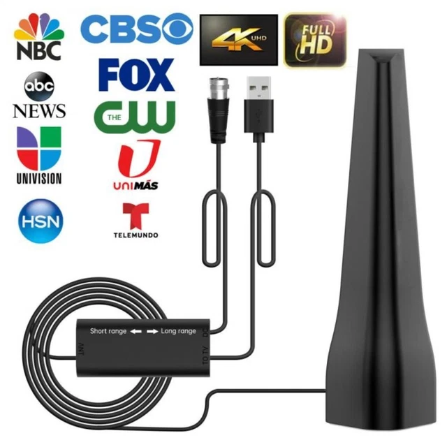 ATSC HD TV Antenna DVB-T2 Amplifier Booster Digital Aerial Set Indoor ...