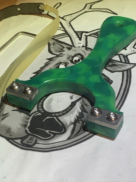 LEIGHTONS CATTYS HDPE Clipped Frame Hunting Catapult Slingshot 100mm ...