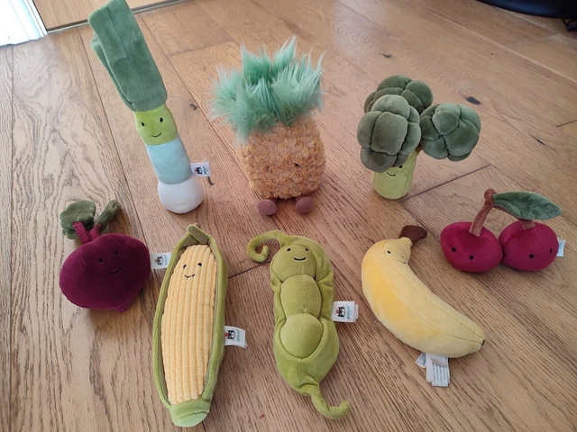 JELLYCAT VIVACIOUS VEGETABLE Fabulous Fruit Amusable Pineapple Cherry ...