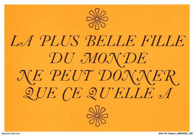 AHSP6-0587-HUMOUR - LA plus belle fille du monde EUR 4,00 - PicClick FR