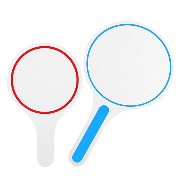 2 PCS CARD Scoring Board Dry Erase Answer Paddle Handheld White Boards ...