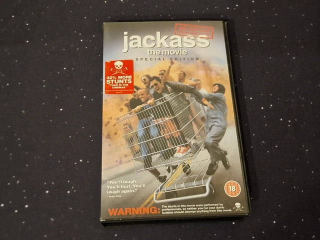 JACKASS: THE MOVIE ~ Paramount Ex Rental VHS ~ Johnny Knoxville, Bam ...