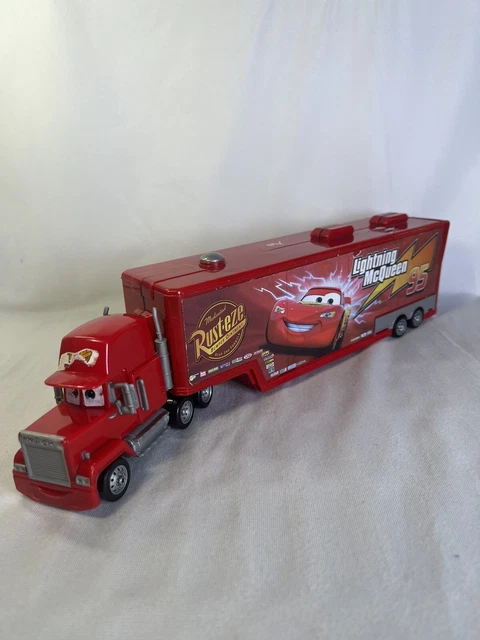 DISNEY PIXAR CARS - MACK TRUCK HAULER TRAILER PLAYSET - 2006 - 1:55 ...